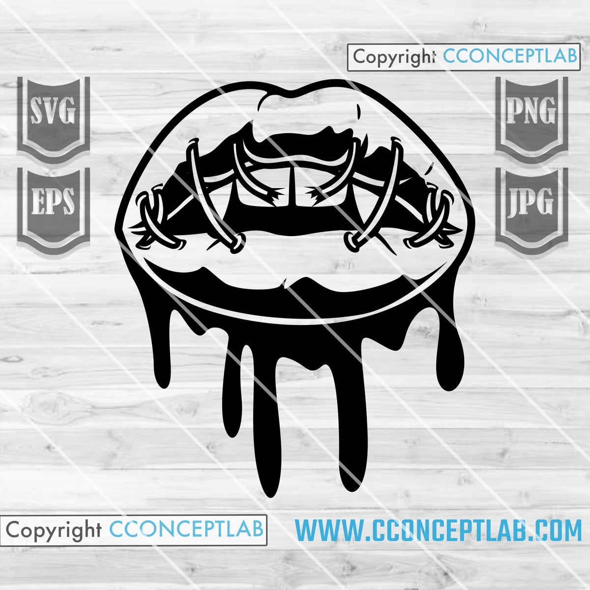 CconceptLab - Scary Dripping Lips with Stiches – cconceptlab